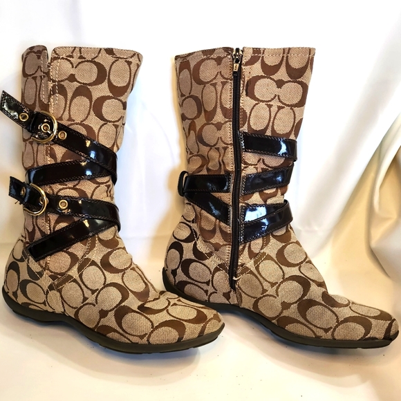 Coach | Shoes | Coach Signature Tall Boots | Poshmark